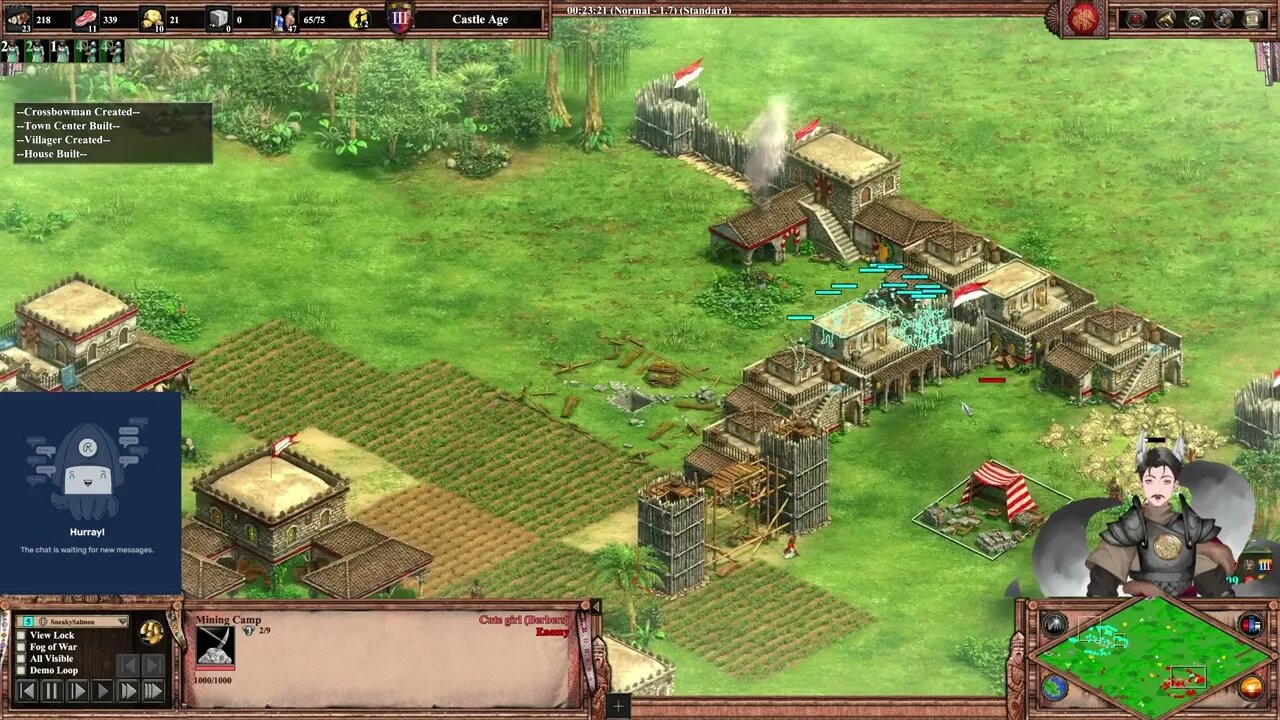 Cute Girl (Berbers) vs SneakySalmon (Vikings) || Age of Empires 2 ...