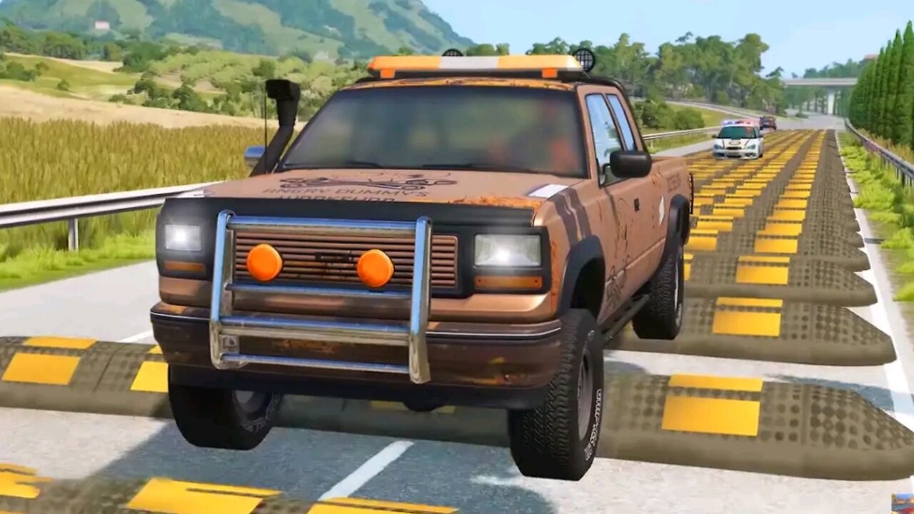 CARS VS SWITCHBACK ROAD X LOG TRAP X TRAIN TRACKS ️ BEAMNG DRIVE