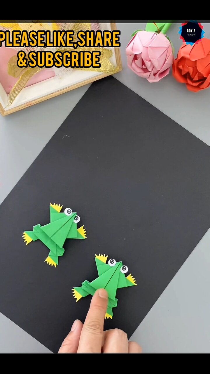 Paper Jumping Frog | Easy Paper Jumping Frog @Adyscraftclub