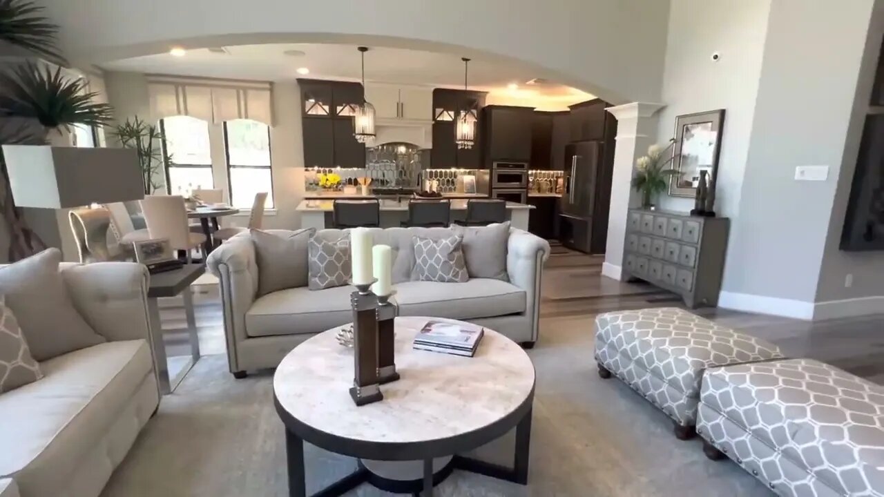 Bedroom Home with Mirrored Backsplash : New Home Tour 2022 : Model Home ...