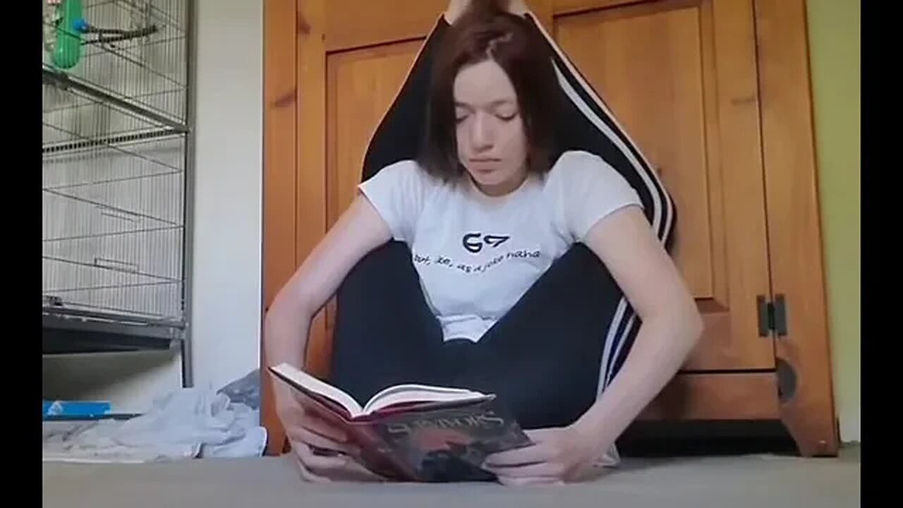 Reading While My Legs Are Behind My Head Human Pretzel Eka Pada