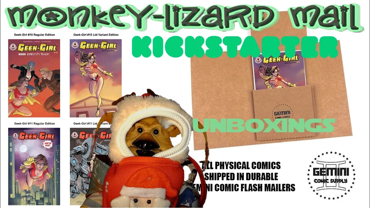 GEEK GIRL COMIC by Sam Johnson on KICKSTARTER - UNBOXING MoNKeY LiZaRD Mail