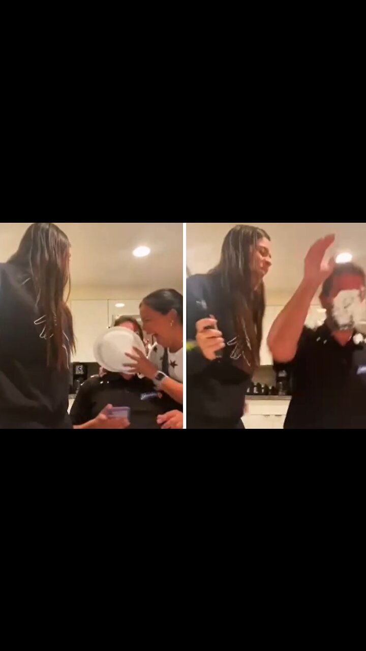 Dad gets whipped cream in the face for hilarious prank