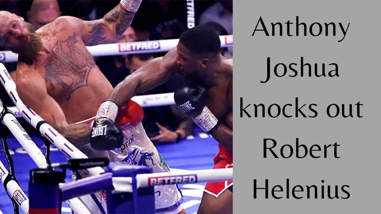 Boxing History Made: Anthony Joshua Destroys Robert Helenius in Brutal ...