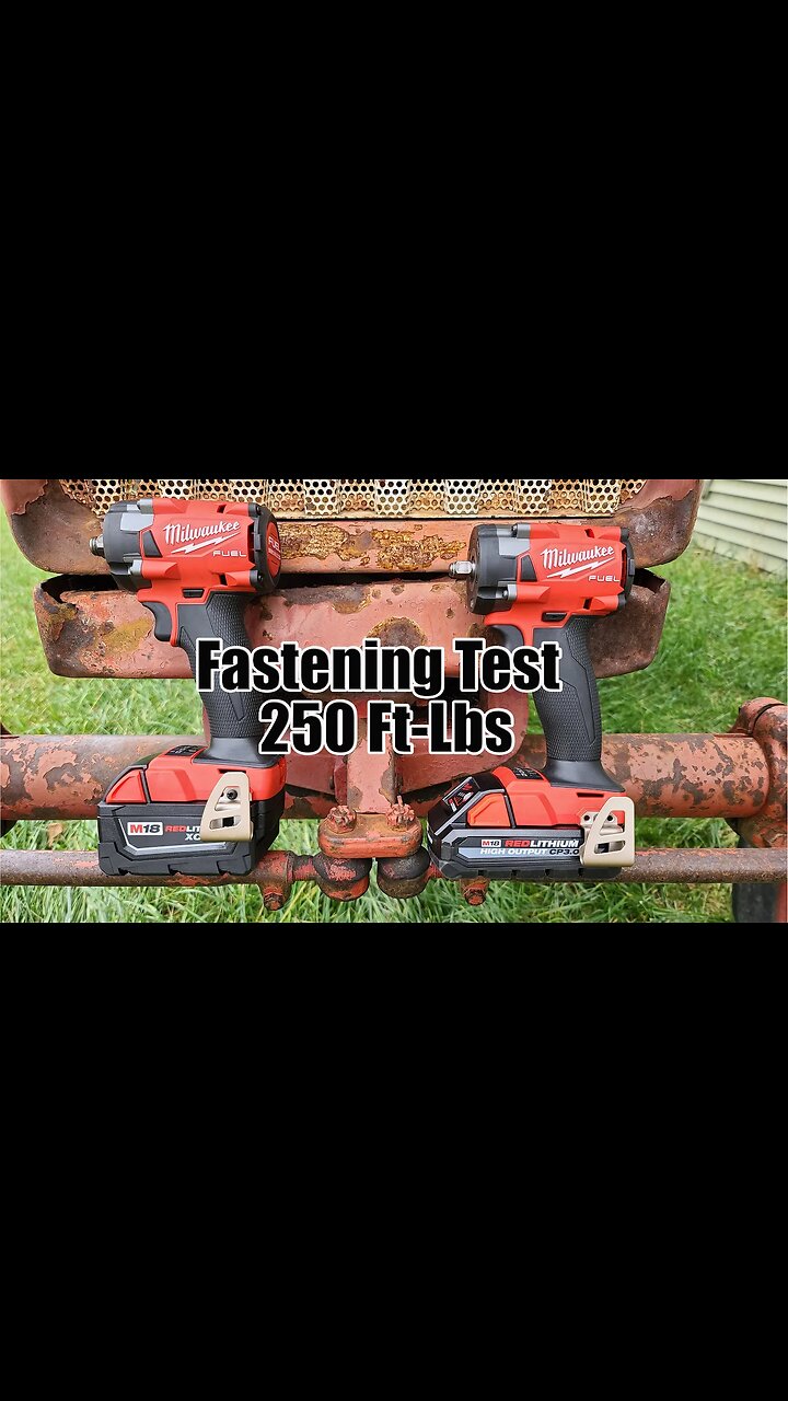 NEW Milwaukee Fuel M18 Compact Impact Wrench Tightening to 250 ft-lbs ...