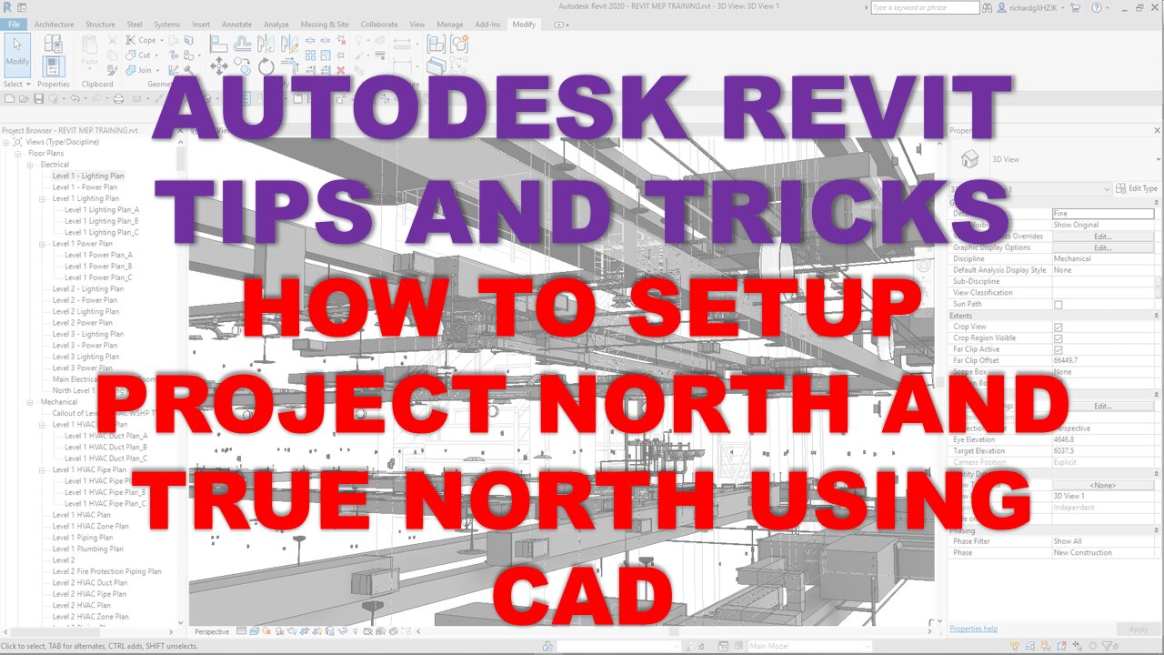 AUTODESK REVIT TIPS AND TRICKS: HOW TO SETUP PROJECT NORTH AND TRUE ...