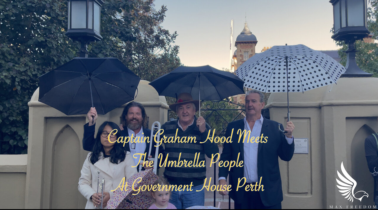 Captain Graham Hood Meets The Umbrella People At Government House Perth