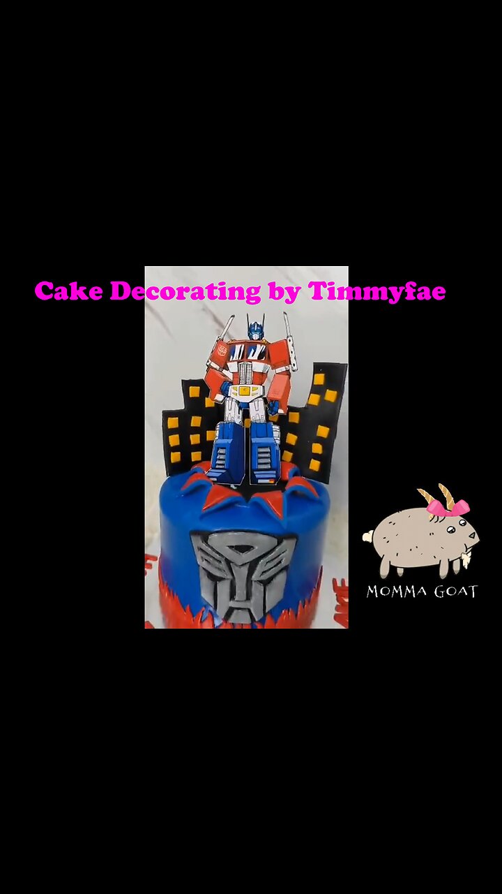 Transformers Fondant Cake - Optimus Prime Autobots Assemble! +++Memes