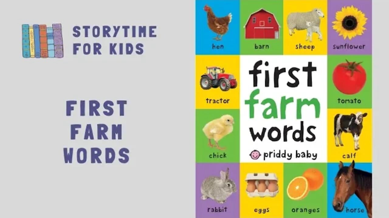 @Storytime for Kids | First Farm Words by Priddy Baby | Animals ...