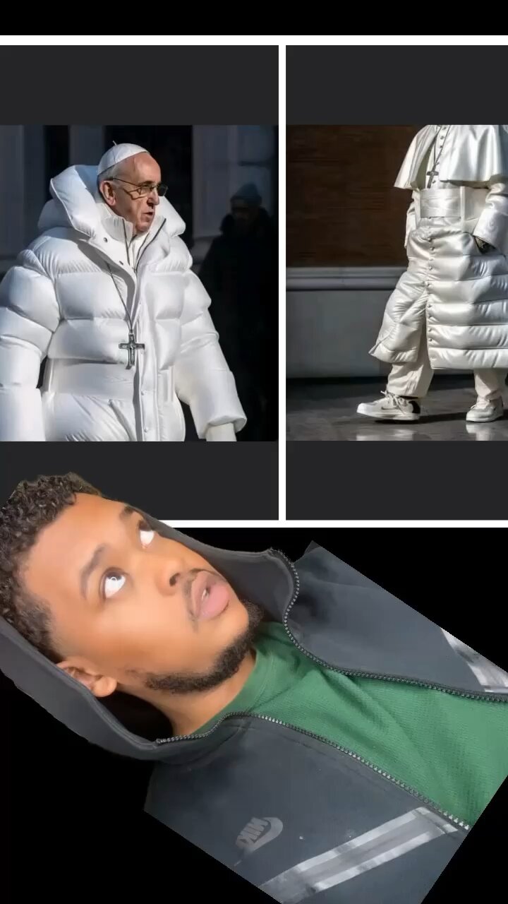 Who brought the pope a Moncler Bubble?🤦🏽‍♂️🤣