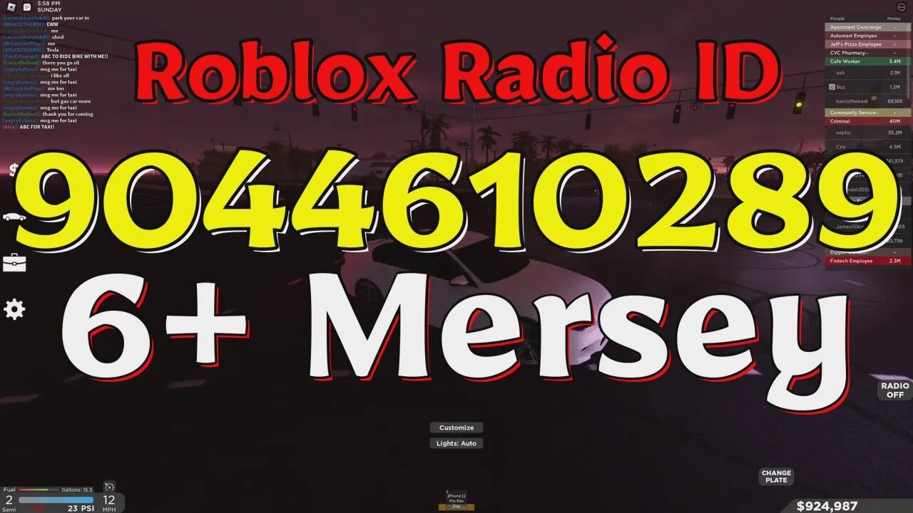 Mersey Roblox Radio Codes/IDs
