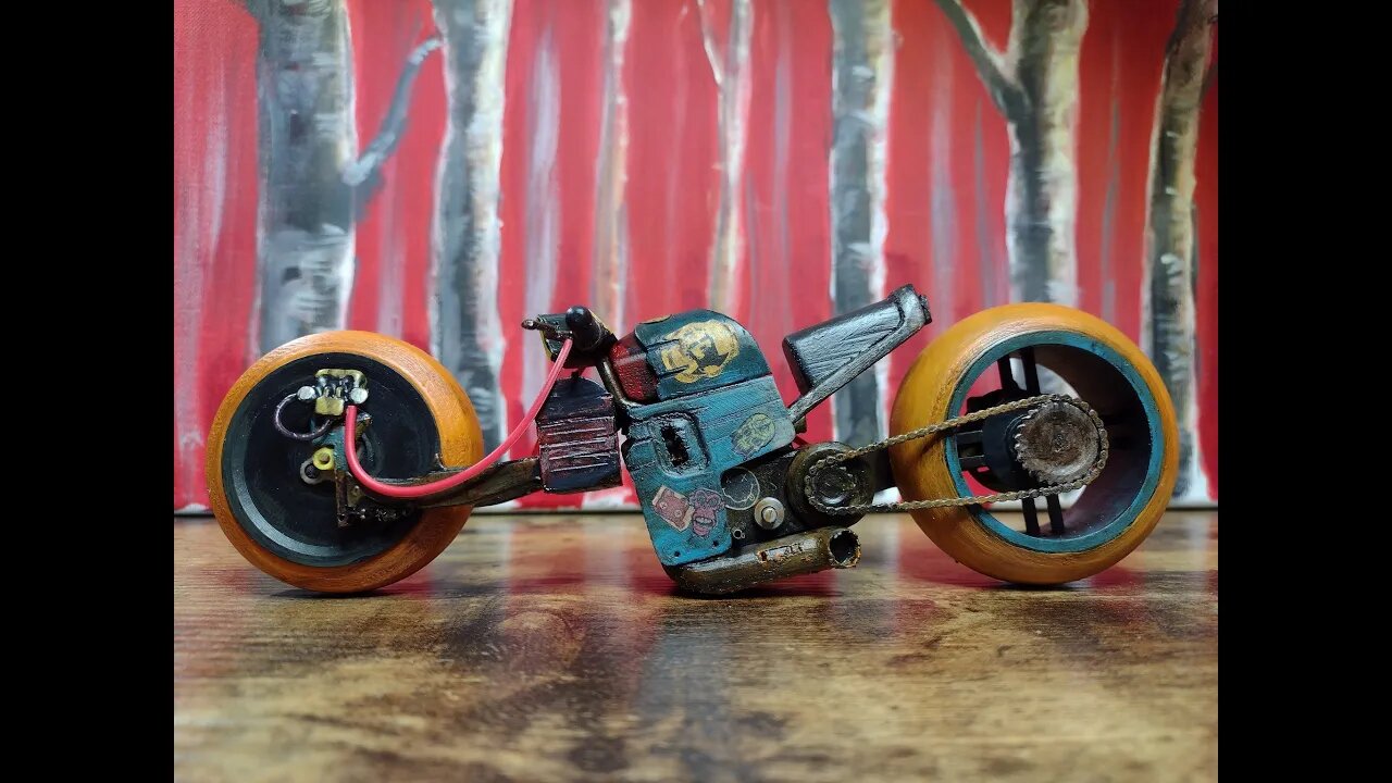 Rat Rod Cyberpunk Motorcycle 3D Print From Sketchfab Model