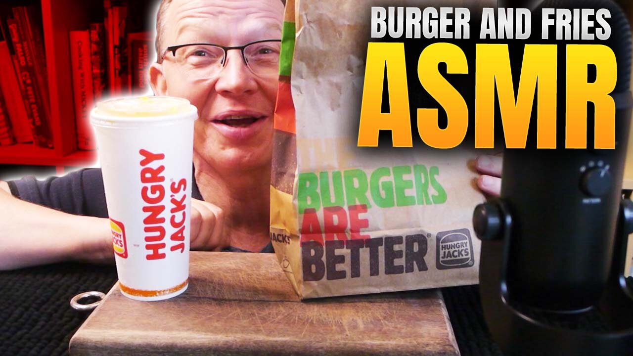 Burger and Fries Eating Show ASMR ASMR Burger and Fries Whispering ...