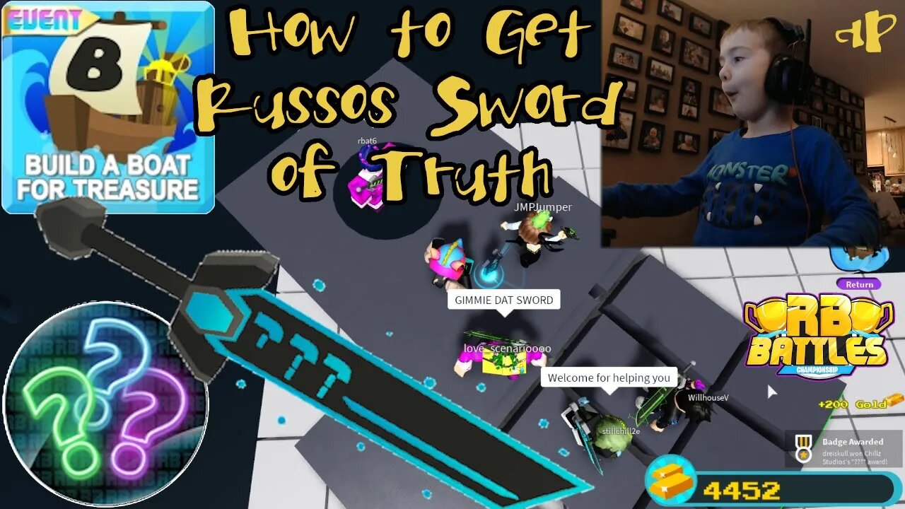 AndersonPlays Roblox Build A Boat - How to Get Russo's Sword of Truth ...