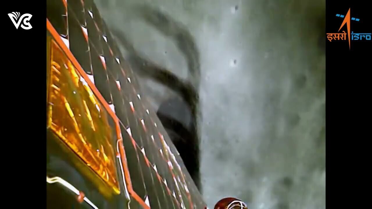 ON board Chandrayaan 3 Landing footage in 4K #isro #lunar #chandrayaan3 ...