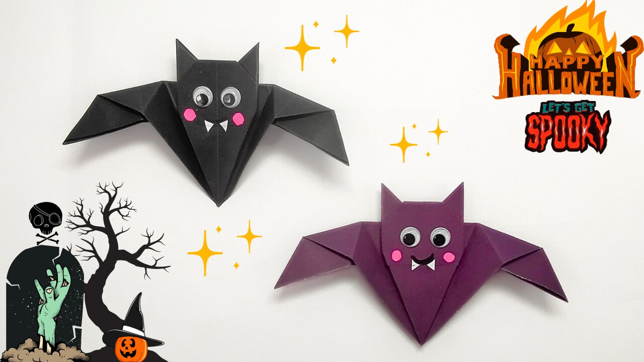 DIY Halloween Paper Bat Easy | Halloween Paper Bat Decorations ...