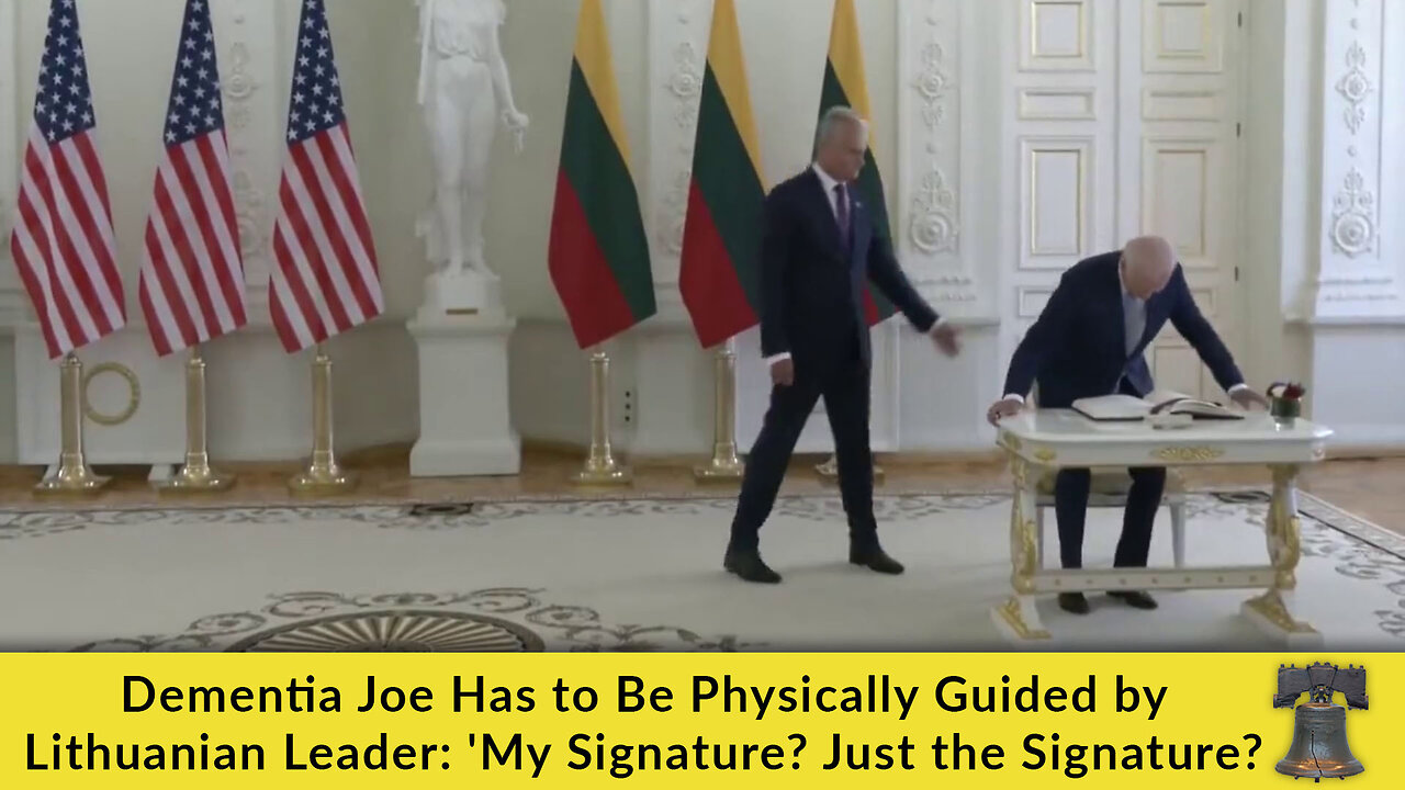Dementia Joe Has to Be Physically Guided by Lithuanian Leader: 'My ...
