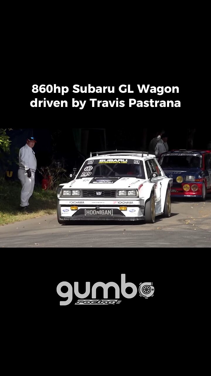 Travis Pastrana's 862-hp Subaru GL Wagon wows at Goodwood. Carbon fiber ...