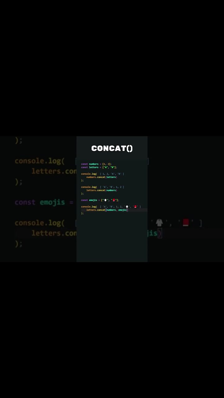 METODO CONCACT - #javascript #concat METODO CONCACT - #javascript #concat