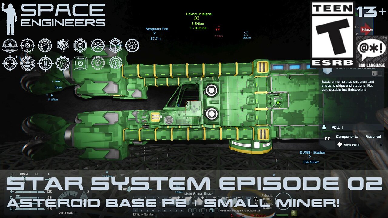 Space Engineers 2024 (Star System Episode 02) Asteroid Base P2 + Small ...