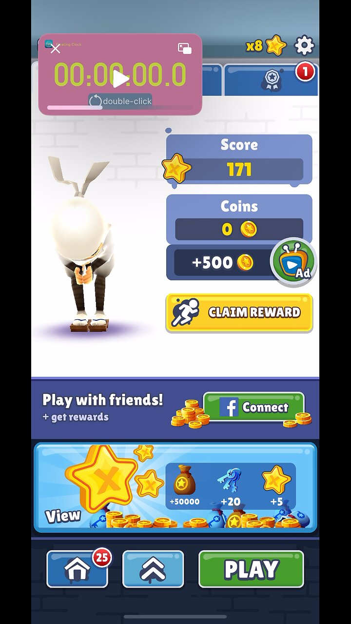 subway surfers 500 coin speed run 1:56.8