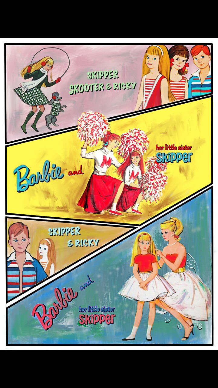 Vintage Barbie Ad Art: Graphic Novel Style