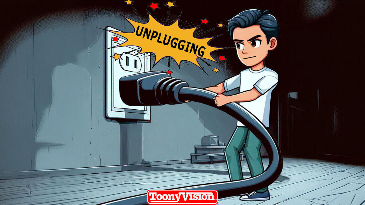 Detaching Unplugging From System Cartoon Animation ToonyVision