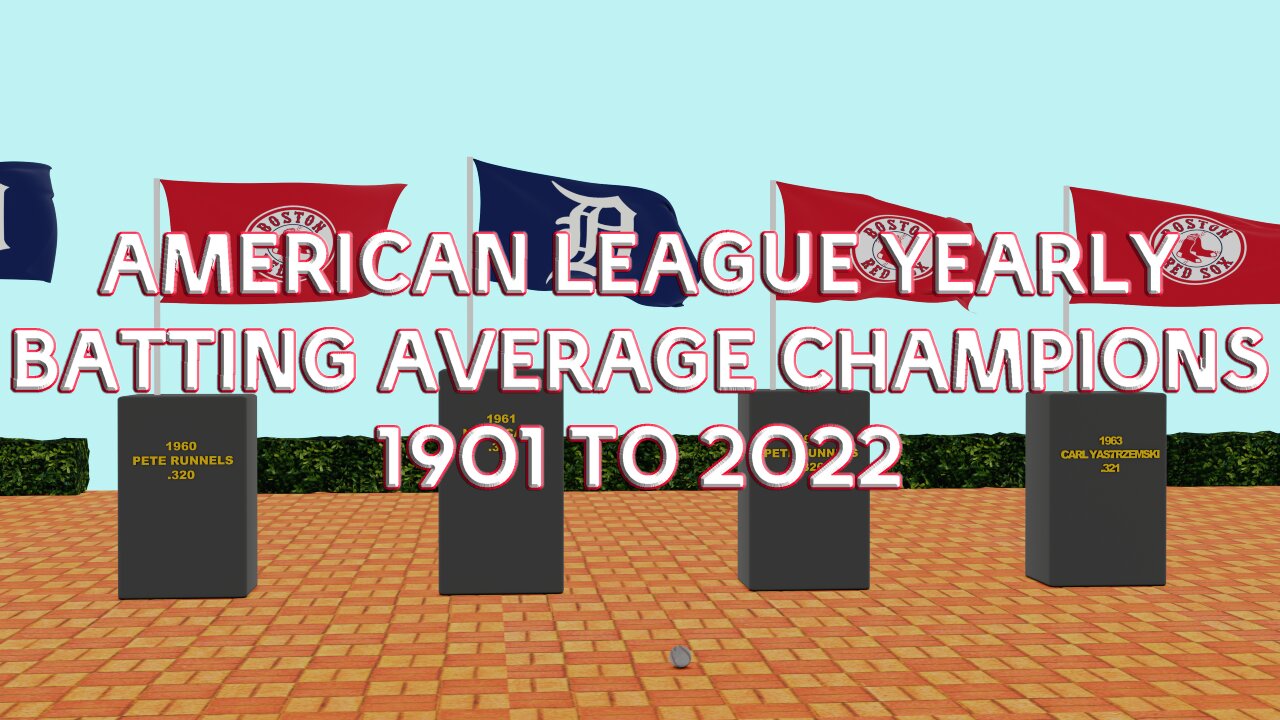 American League Yearly Batting Average Champions - 1901 to 2022
