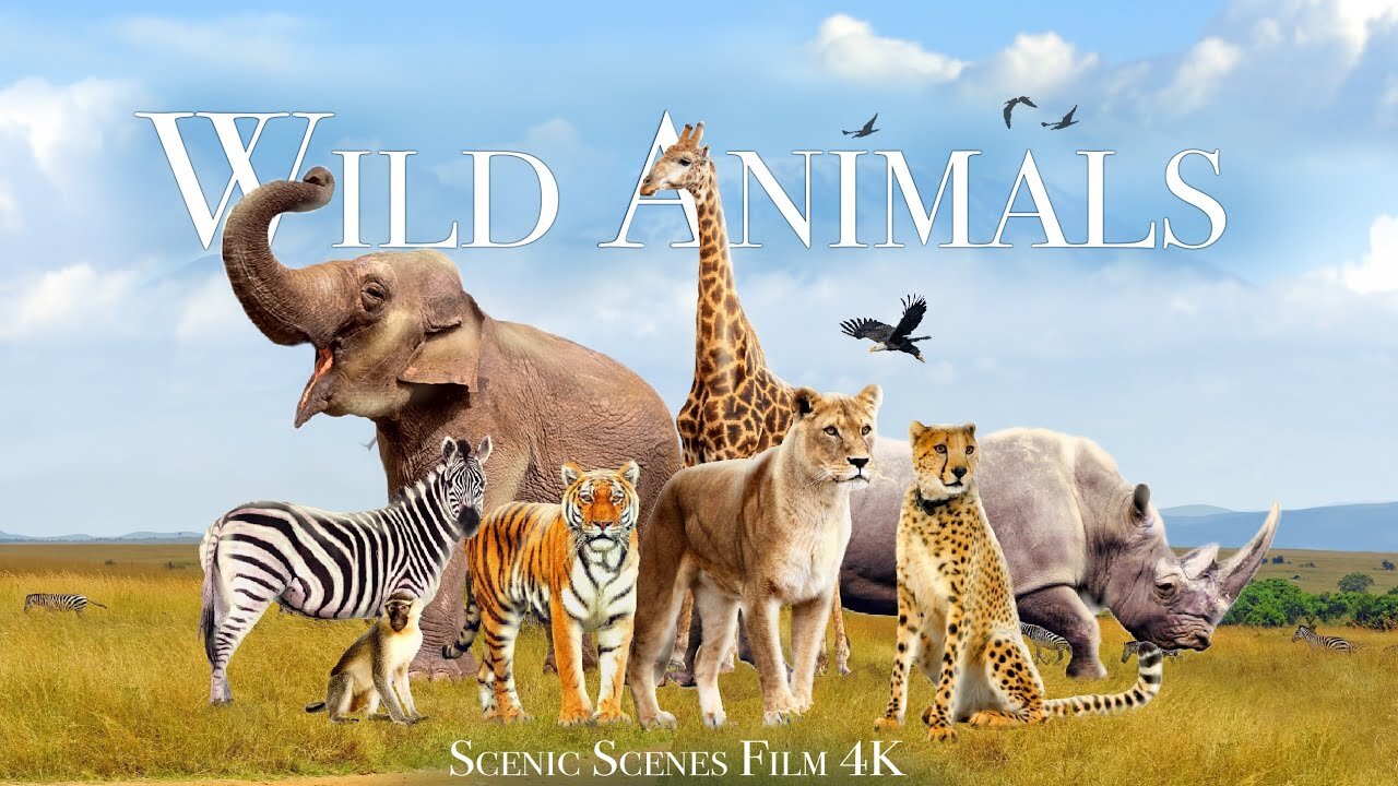 Amazing Scene of Wild Animals In 4K - Scenic Relaxation Film