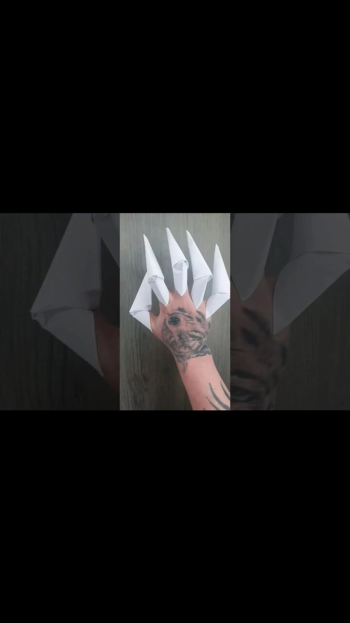 Origami easy paper wolf claws with Ski #shorts #origami #diyorigami # ...