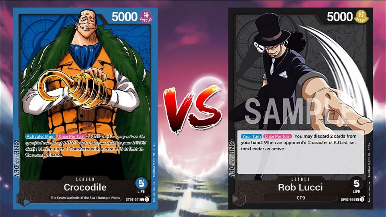 One Piece TCG Sir Crocodile VS CP9 Rob Lucci!!