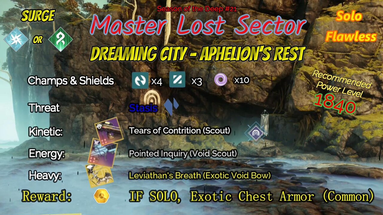 Destiny 2 Master Lost Sector: Dreaming City - Aphelion's Rest on Void ...