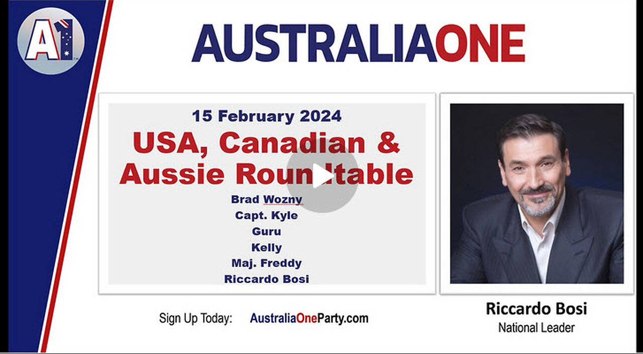 AustraliaOne Party (A1) - USA, Canadian and Aussie Roundtable (24 ...