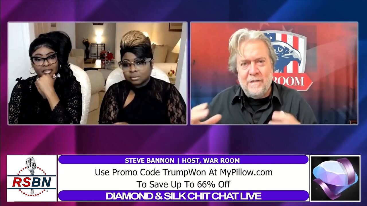 Diamond & Silk Joined by: Steve Bannon, Alex Jones and Rep. Marjorie ...