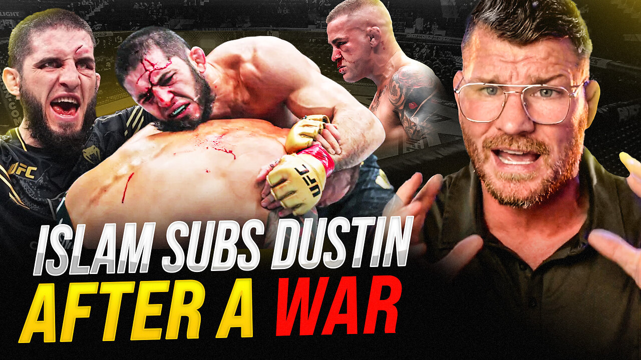 BISPING reacts: Islam Makhachev SUBMITS Dustin Poirier after a WAR ...