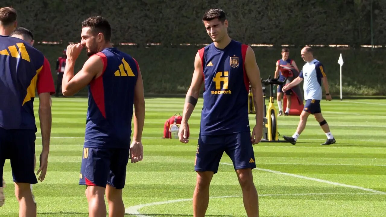 Rodri and Gavi train away from main group as Spain train ahead of Japan ...