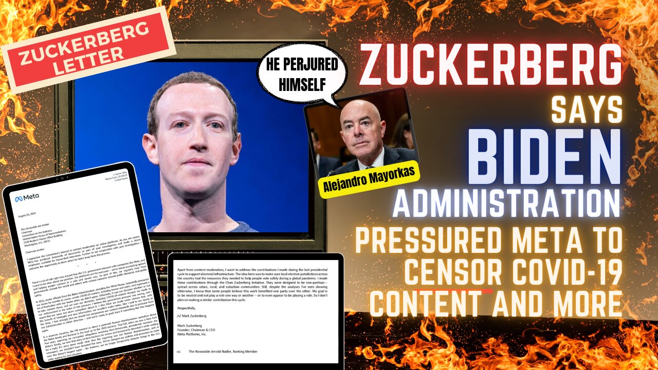 Zuckerberg Letter - Biden Administration Pressured Meta to Censor ...