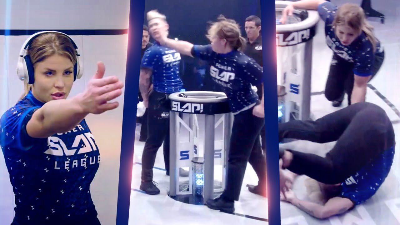 POWER SLAP LEAGUE KORTNEY OLSON VS SHEENA BATHORY LIGHTWEIGHT KNOCKOUT ...