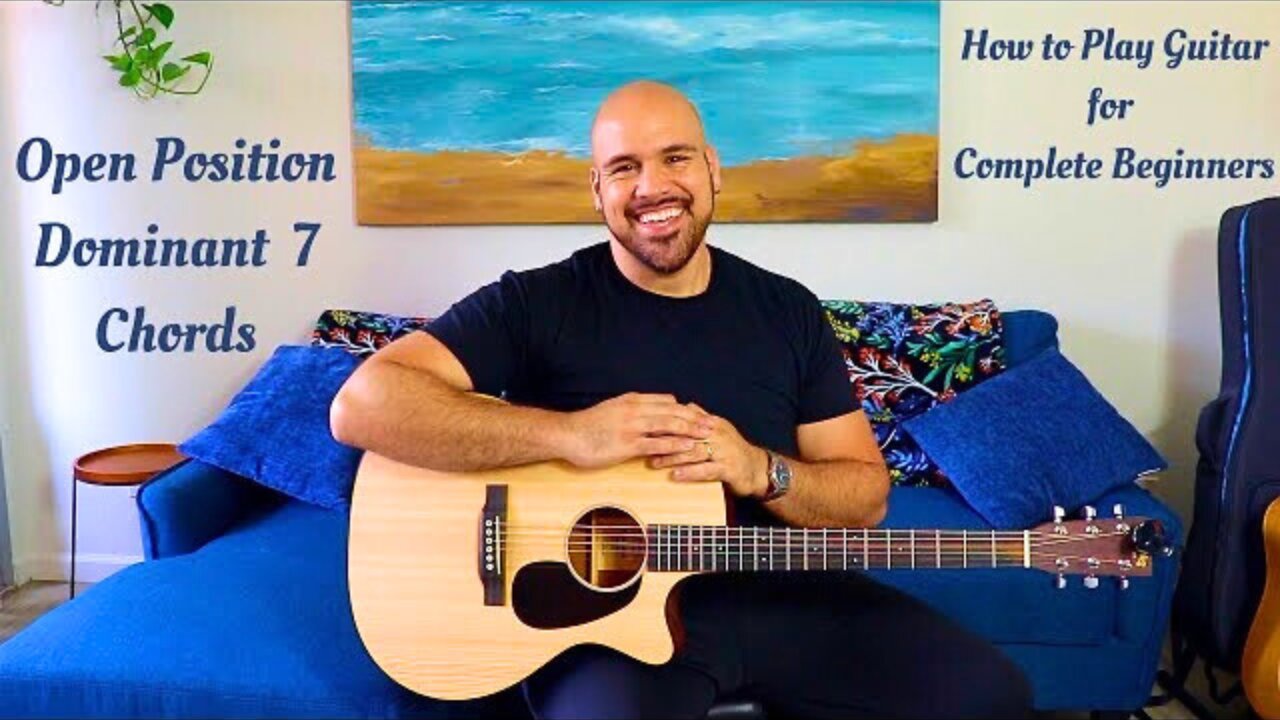 Open Position Dominant 7 Chords on Guitar (How to Play Guitar for ...