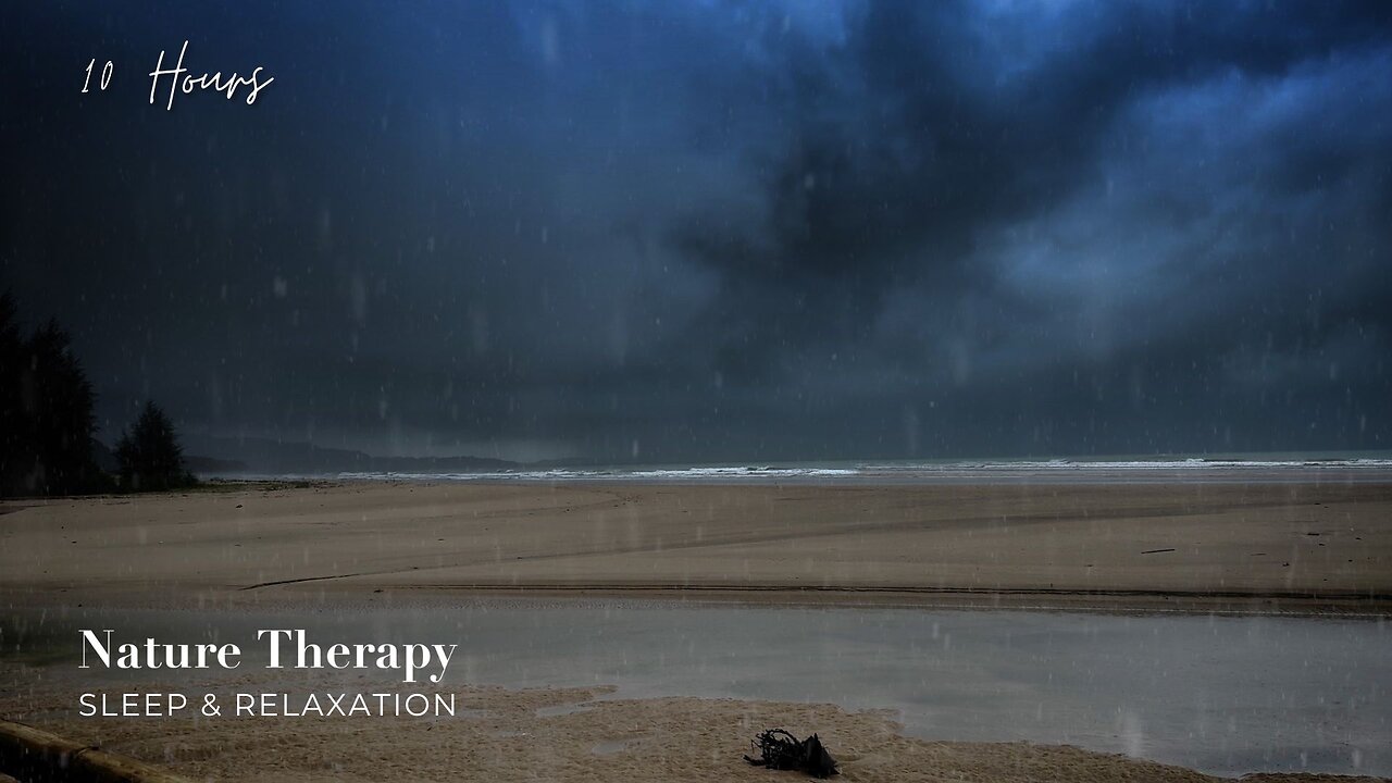 Tropical Rain & Distant Waves & Thunder | Stormy Weather in Thailand ...