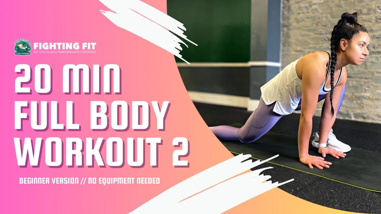 20 Min Full Body Workout 2 Beginner Version No Equipment
