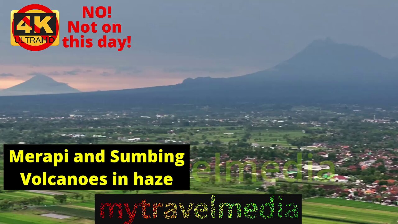 Sumbing, Merapi and Merbabu volcanoes between thunderstorms in late ...