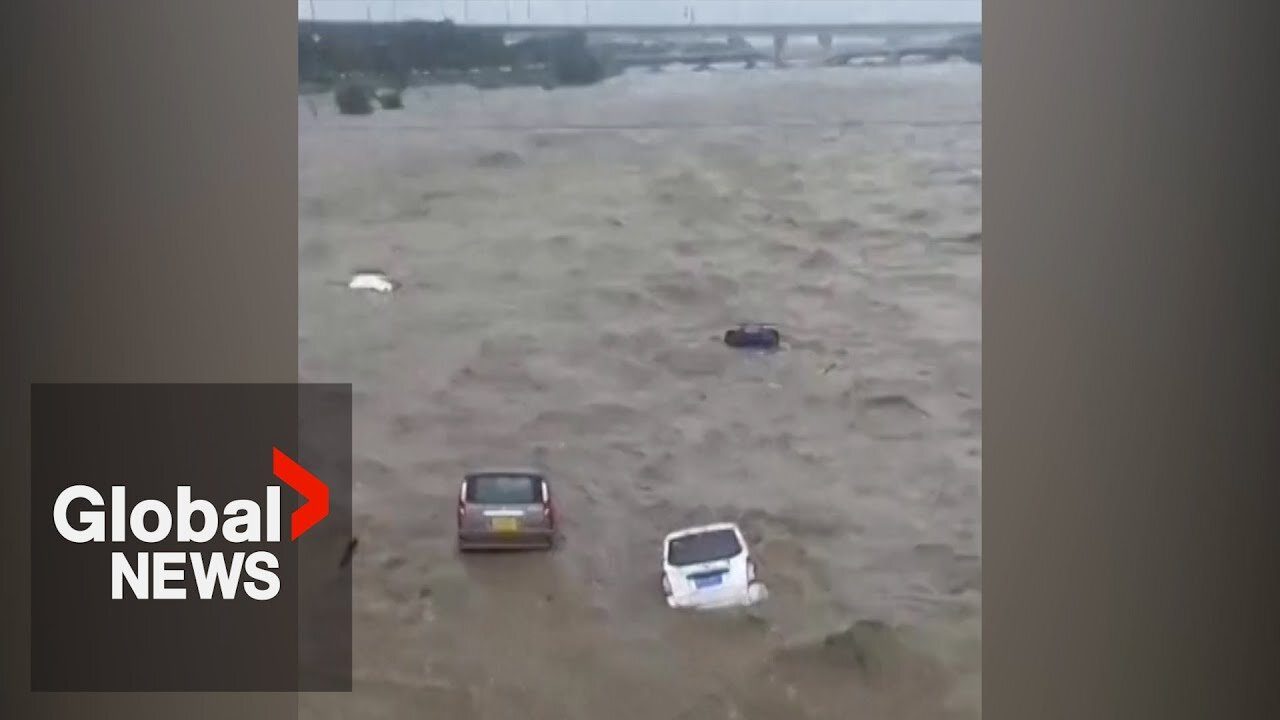 Typhoon Doksuri triggers mass floods in China, sweeps cars into surging ...