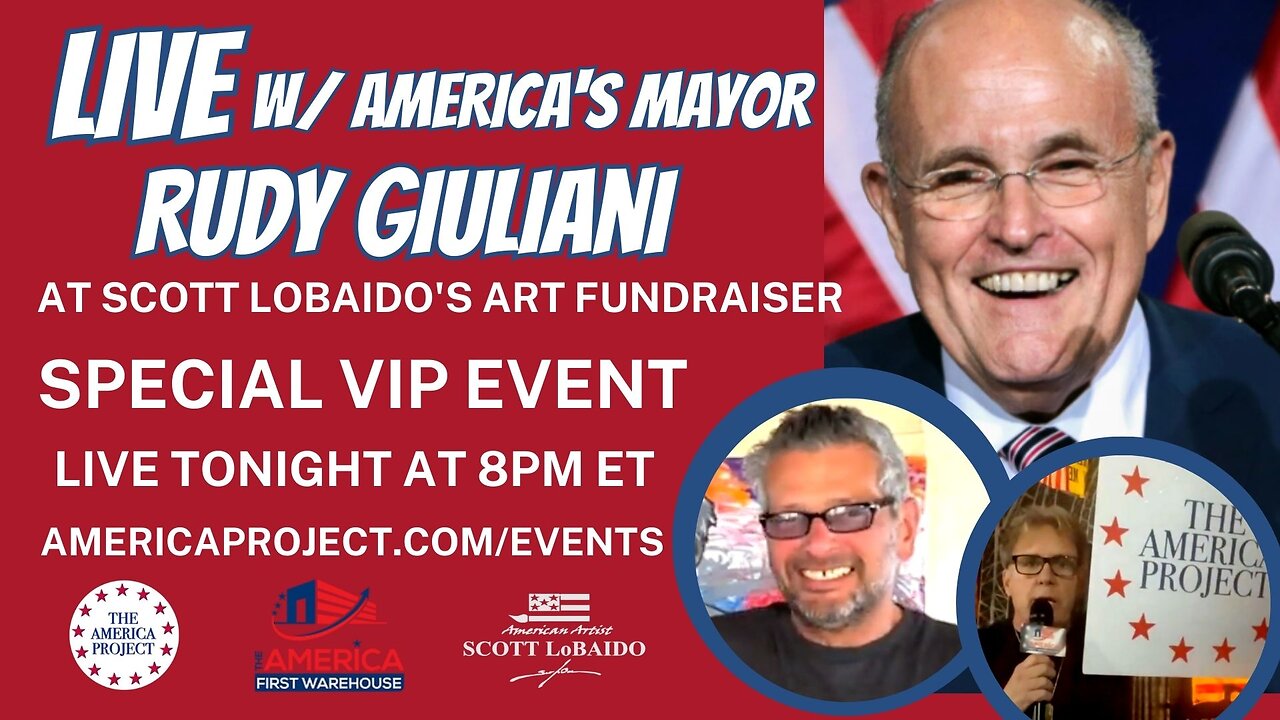🚨LIVE w/ AMERICA'S MAYOR - RUDY GIULIANI AT THE SCOTT LOBAIDO ART ...