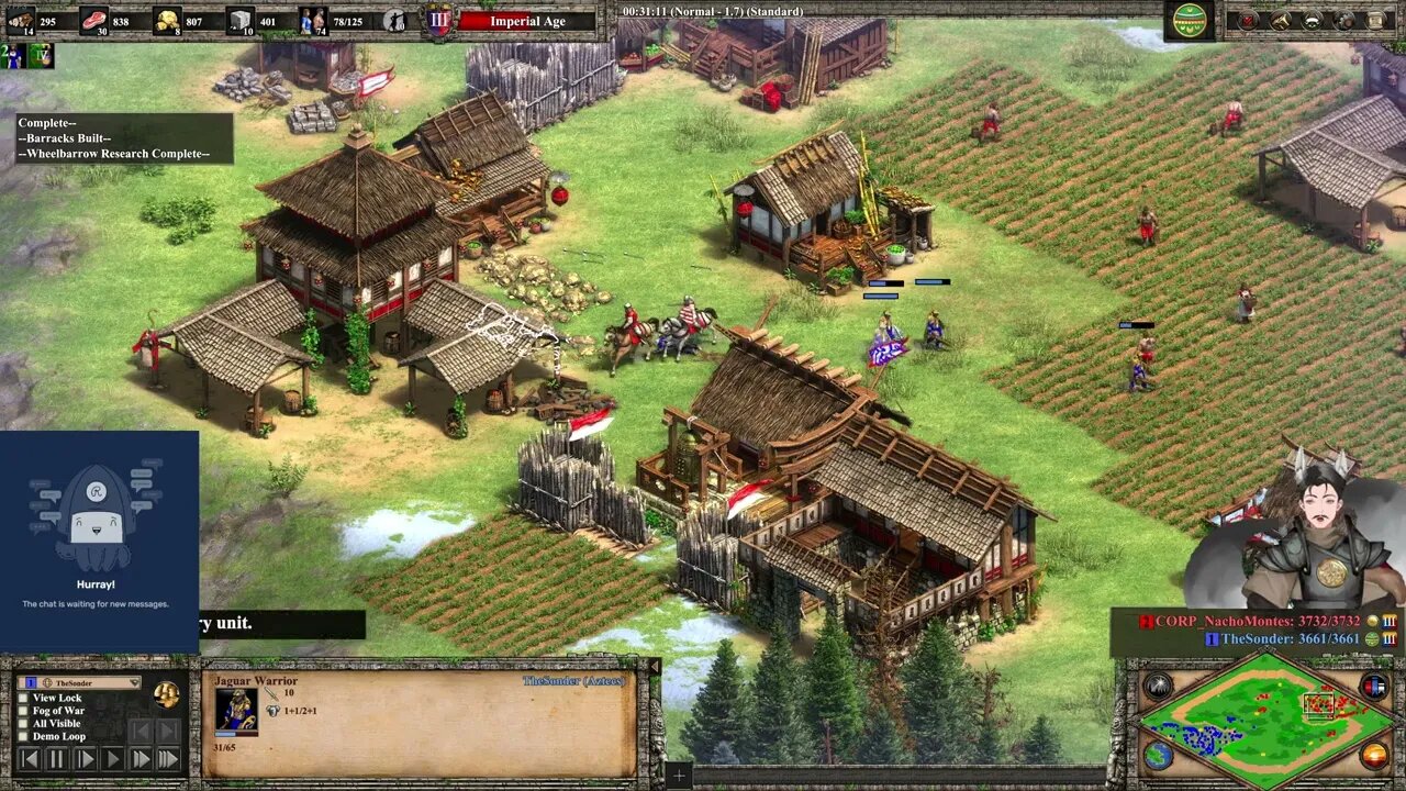 CORP NachoMontes (Japanese) vs TheSonder (Aztecs) || Age of Empires 2 ...