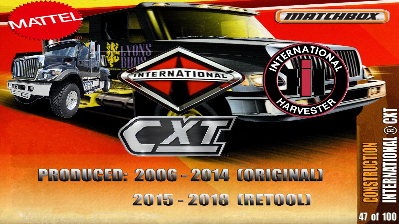 MATCHBOX INTERNATIONAL COMMERCIAL EXTREME TRUCK - CXT (PART 1)