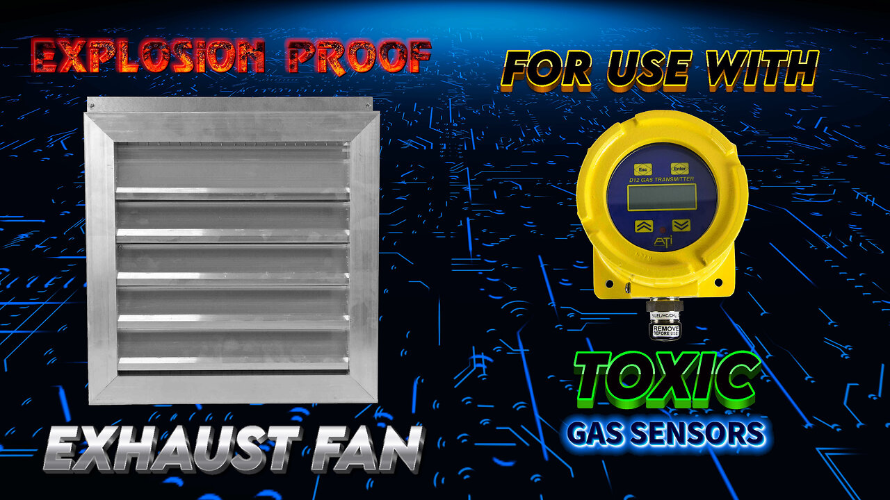 Hazardous Location Exhaust Fan Mechanical Louvers - Wall Mount