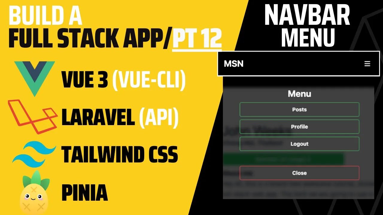 Nav Bar And Menu With Tailwind Css And Vue 3 Laravel 9 Animate Css Library Pt 12