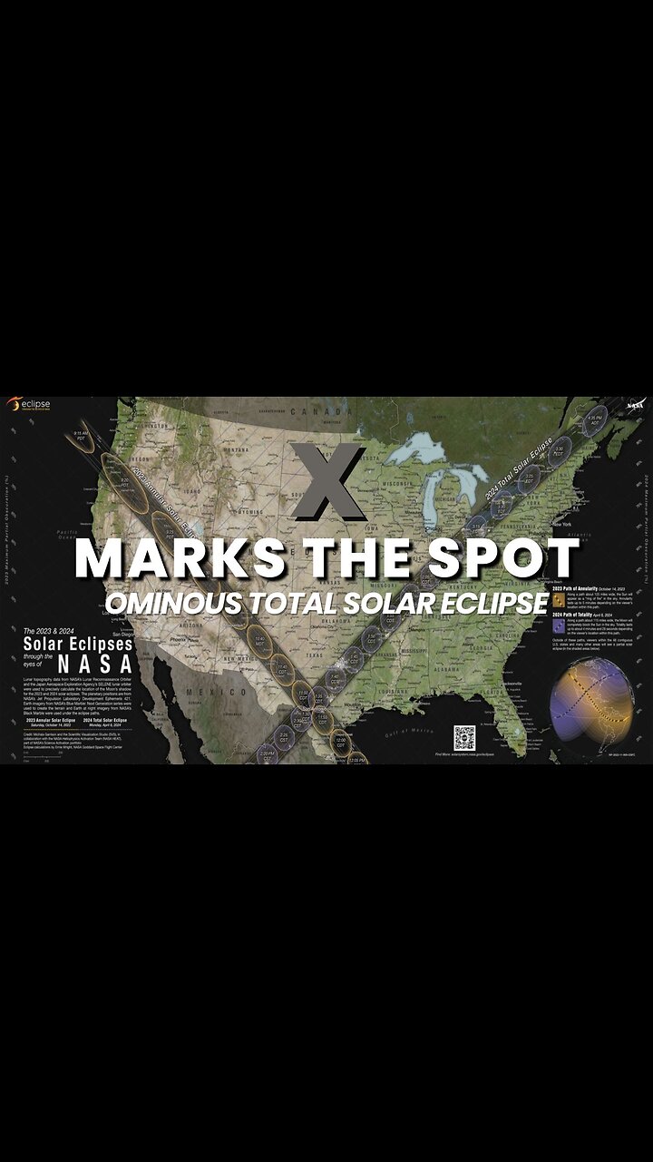 This Coming Total Solar Eclipse Is Ominous For America - X Marks The Spot!