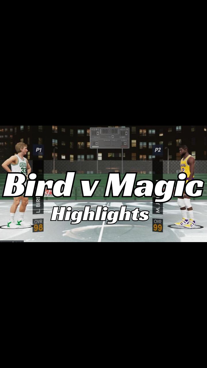 Rivalry: Larry Bird v Magic Johnson Blacktop Game Highlights (NBA2K24 ...
